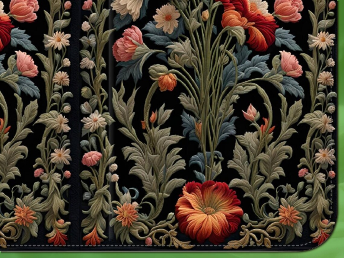 Tapestry Embroidery Effect Floral William Morris, iPhone 7,8,X,11,12,SE ...