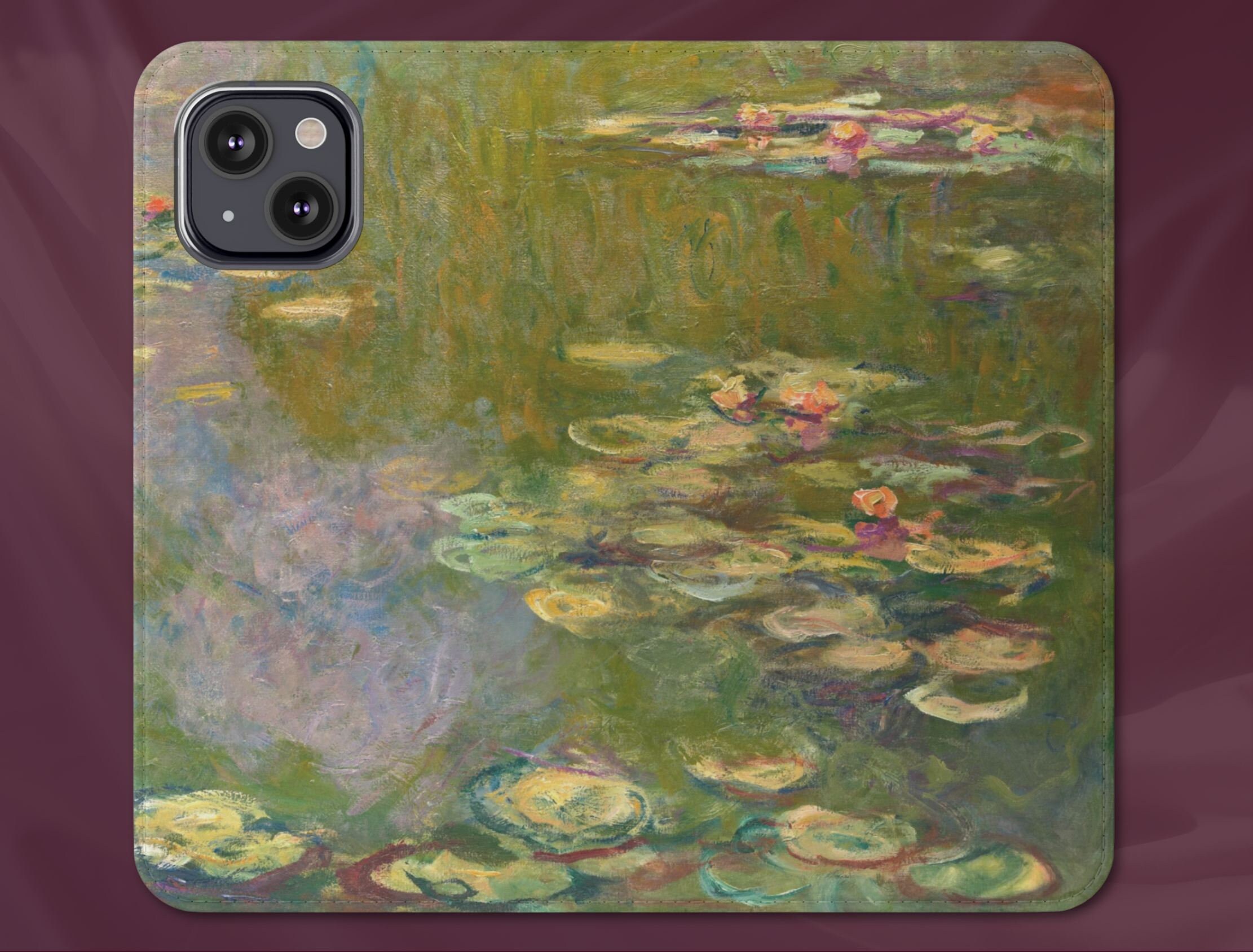 Water Lilies by Claude Monet Classic Impressionist Art, iPhone Flip ...