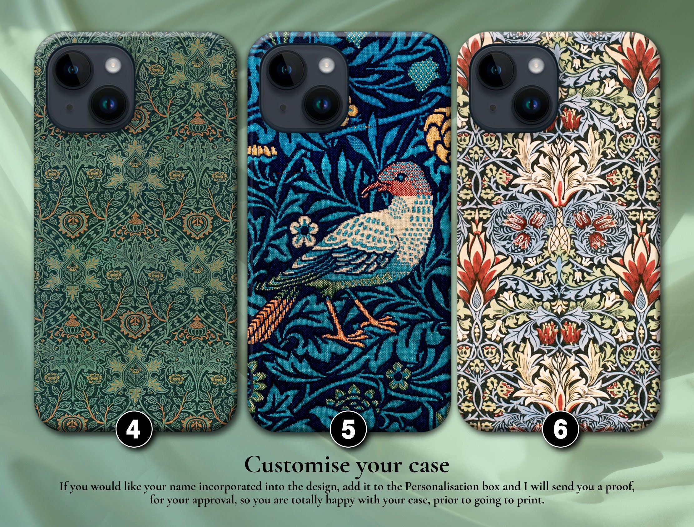 William Morris Art Nouveau Selection of 24 Classic Designs, MATTE ...