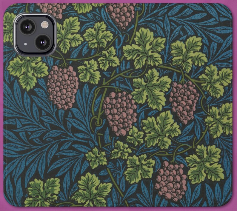 William Morris Vine Art Nouveau Classic Floral Design, iPhone Flip ...