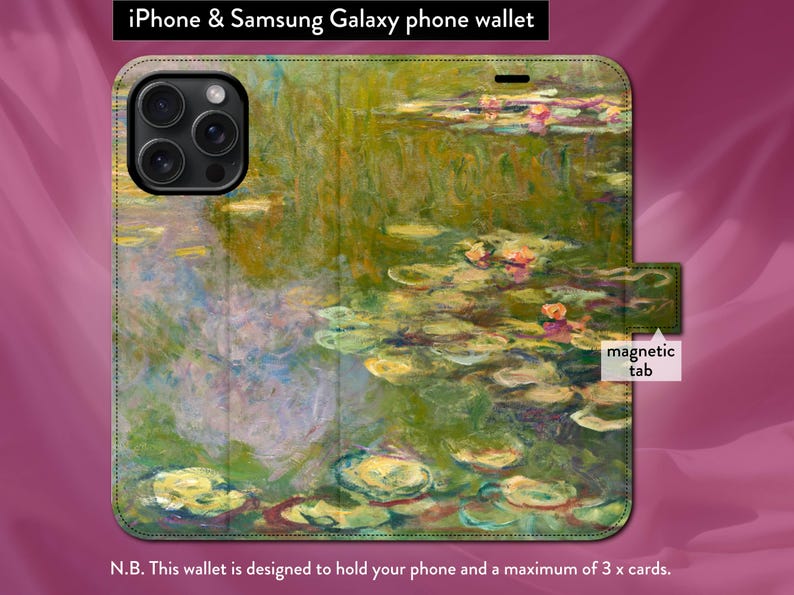 Water Lilies by Claude Monet Impressionist Art, iPhone 7,8,X,11,12,SE ...