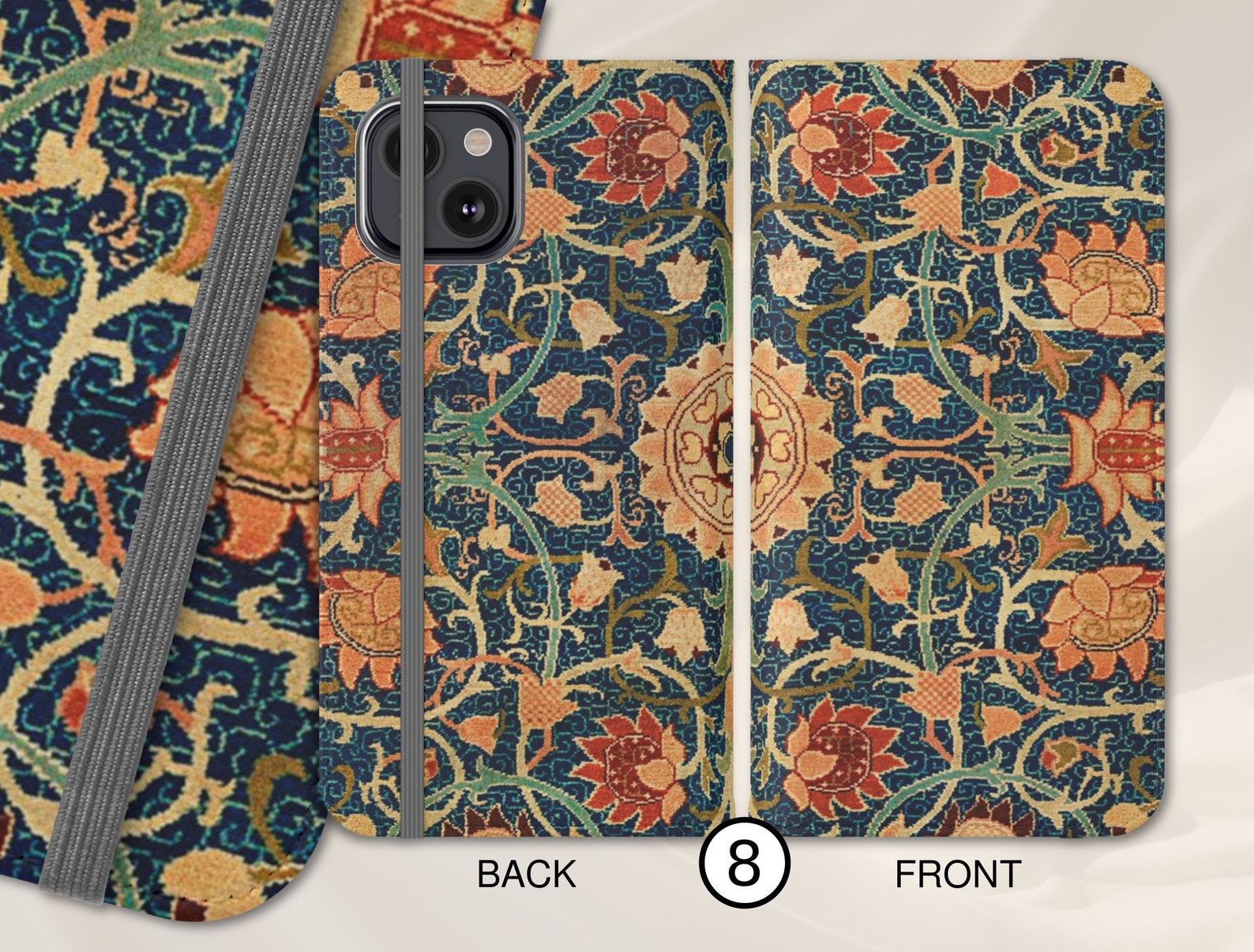 William Morris Art Nouveau Selection of 8 Classic Designs, iPhone Flip ...