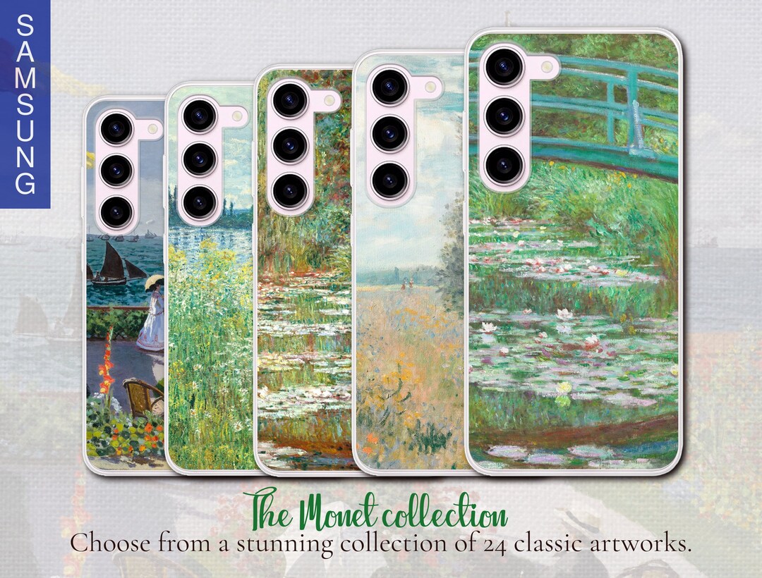 Monet Collection of 24 Classic Paintings, Samsung Flexible Gel Soft ...