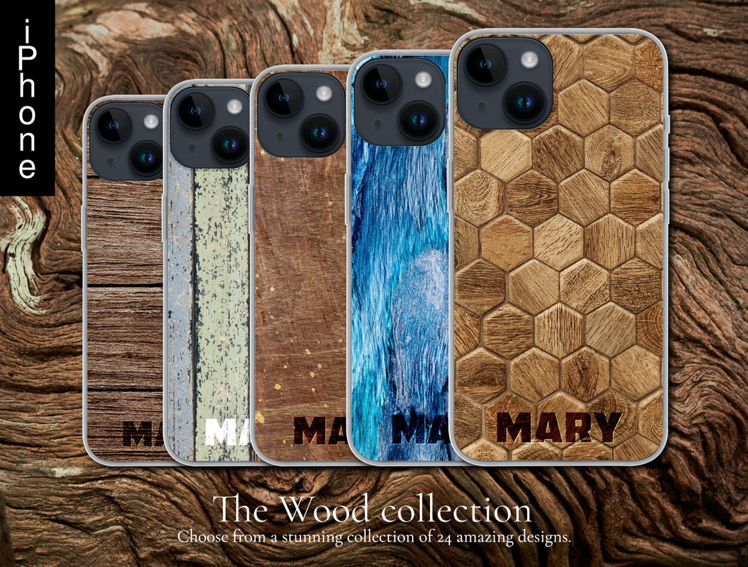 Wood Textures Collection of 24 Designs, iPhone Flexible Gel Soft Grip ...