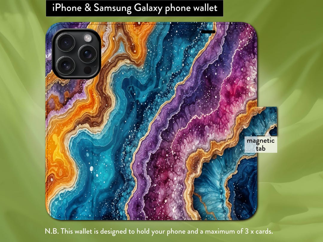 Crystal Colorful Gold Geode Detail Pattern, iPhone 7,8,X,11,12,SE,13,14 ...