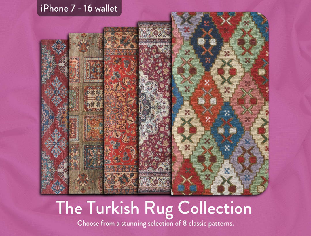 Turkish Rug Patterns Selection of 8 Classic Designs, iPhone Flip Folio ...