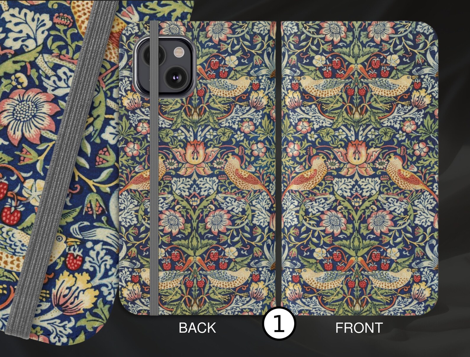 William Morris Art Nouveau Selection of 8 Classic Designs, iPhone Flip ...