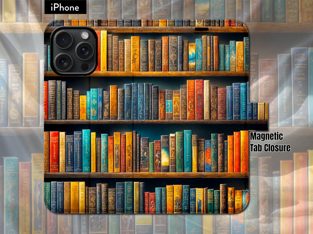 Colorful Bookcase With Books for Book Lovers, iPhone 7,8,X,11,12,SE,13 ...