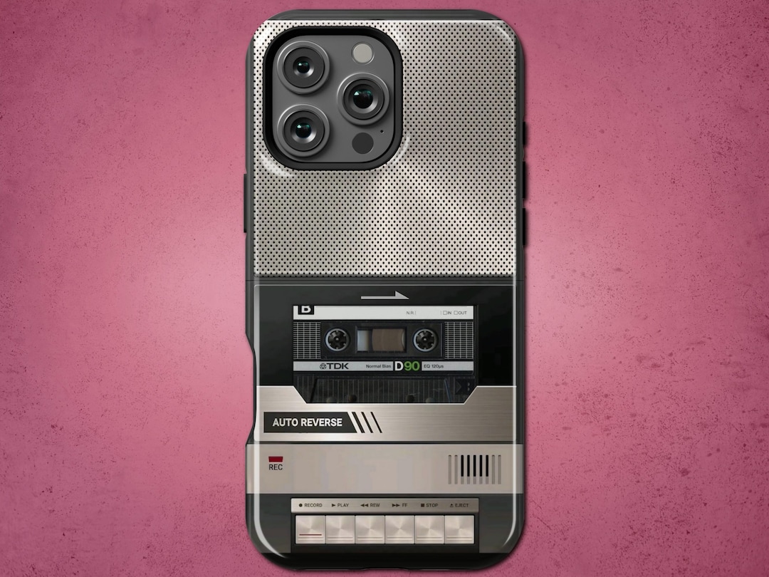 Retro Vintage 70's Cassette Tape Player, Apple iPhone 16,15,14,13,12,11 ...