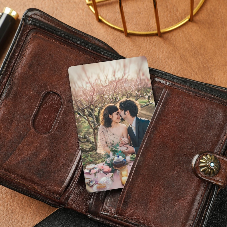 Personalized Metal Photo Wallet Cards,custom Image Text/wallet Inserts ...