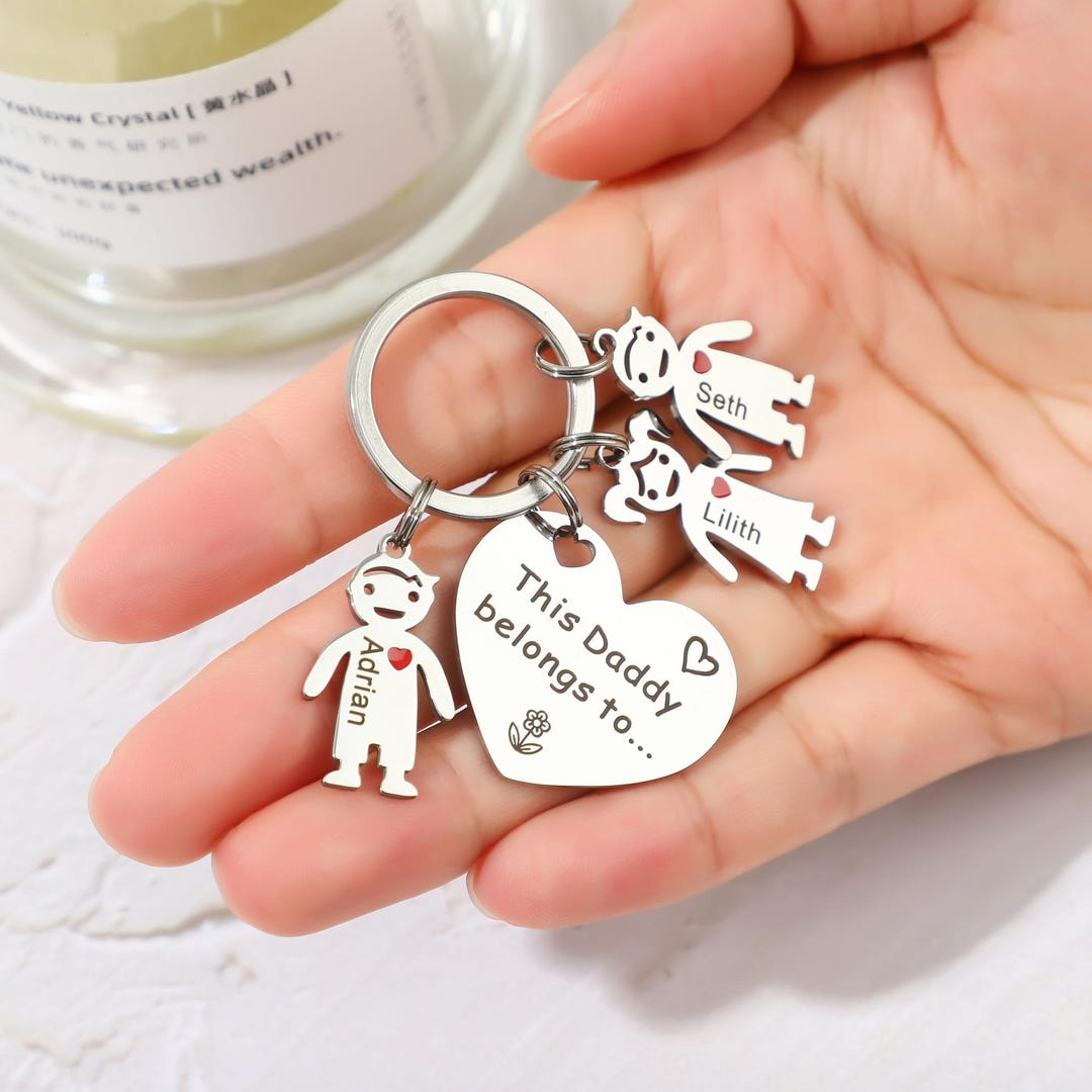 Personalized Family Keychains,custom Name Keychains,this Mommy Daddy ...