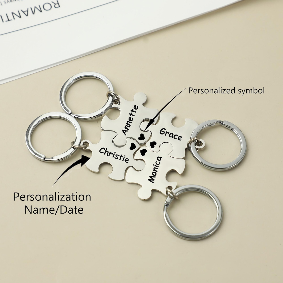 Custom Puzzle Keychains,puzzle Keychains With Personalized Names and ...