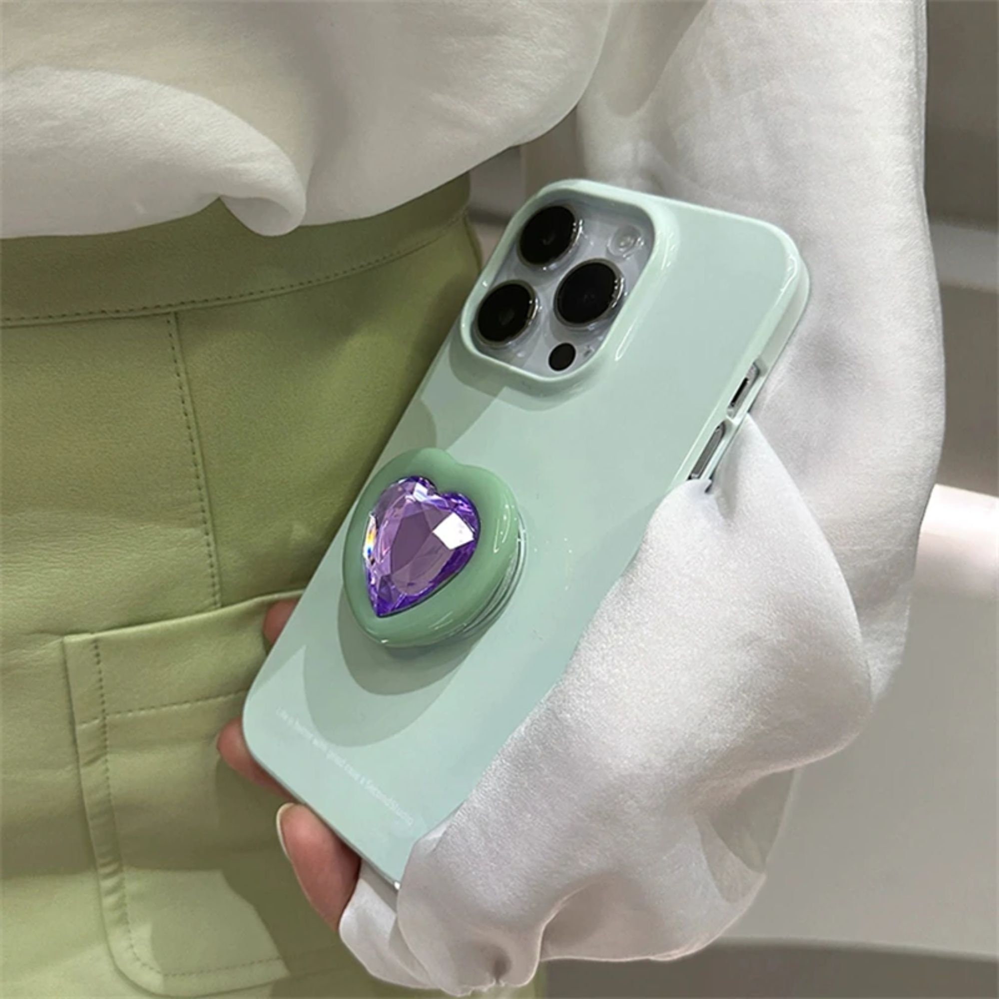 Luxury Bling Heart Pop Socket Cute Pop Sockets Phone Grip - Etsy