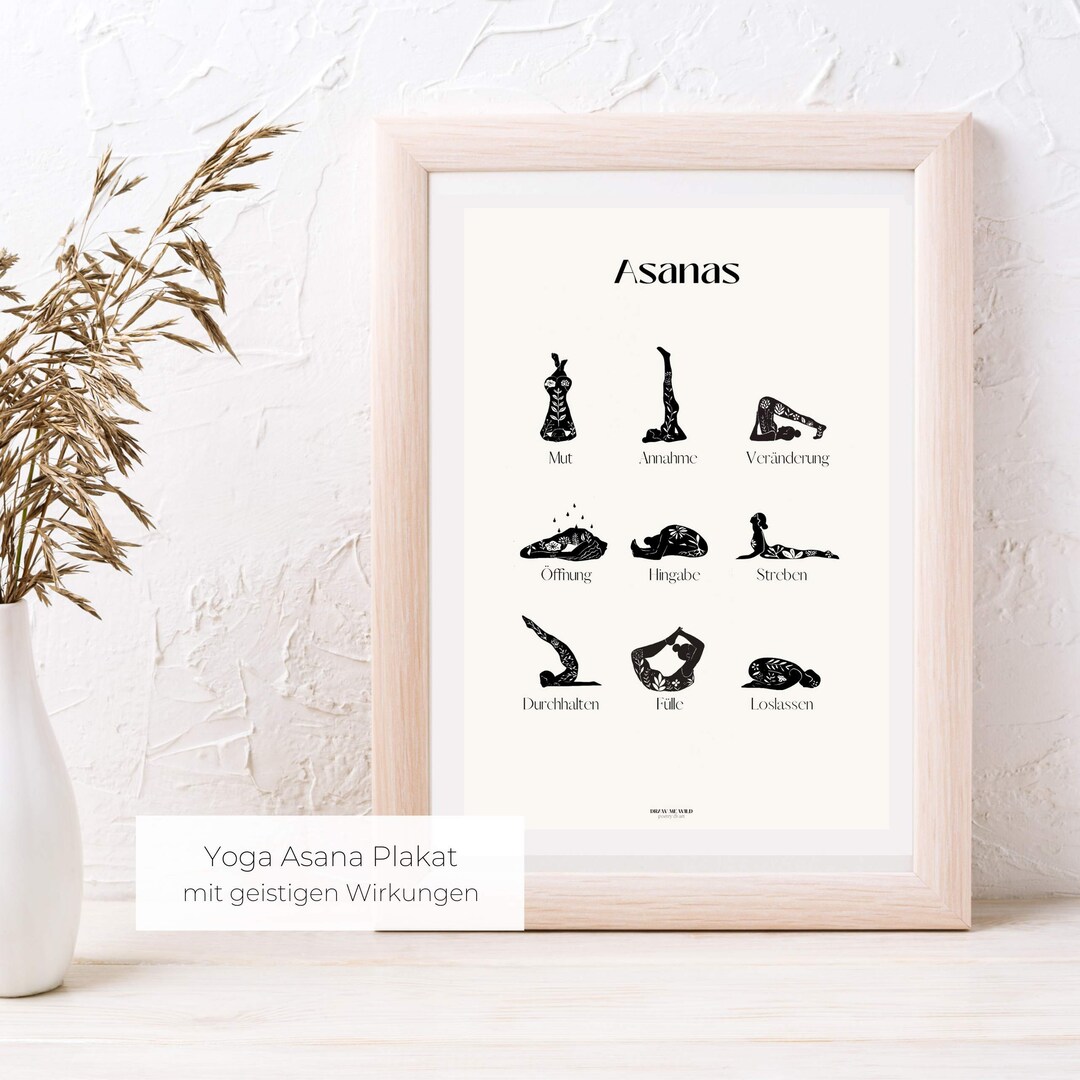 Yoga Asana Poster - Etsy