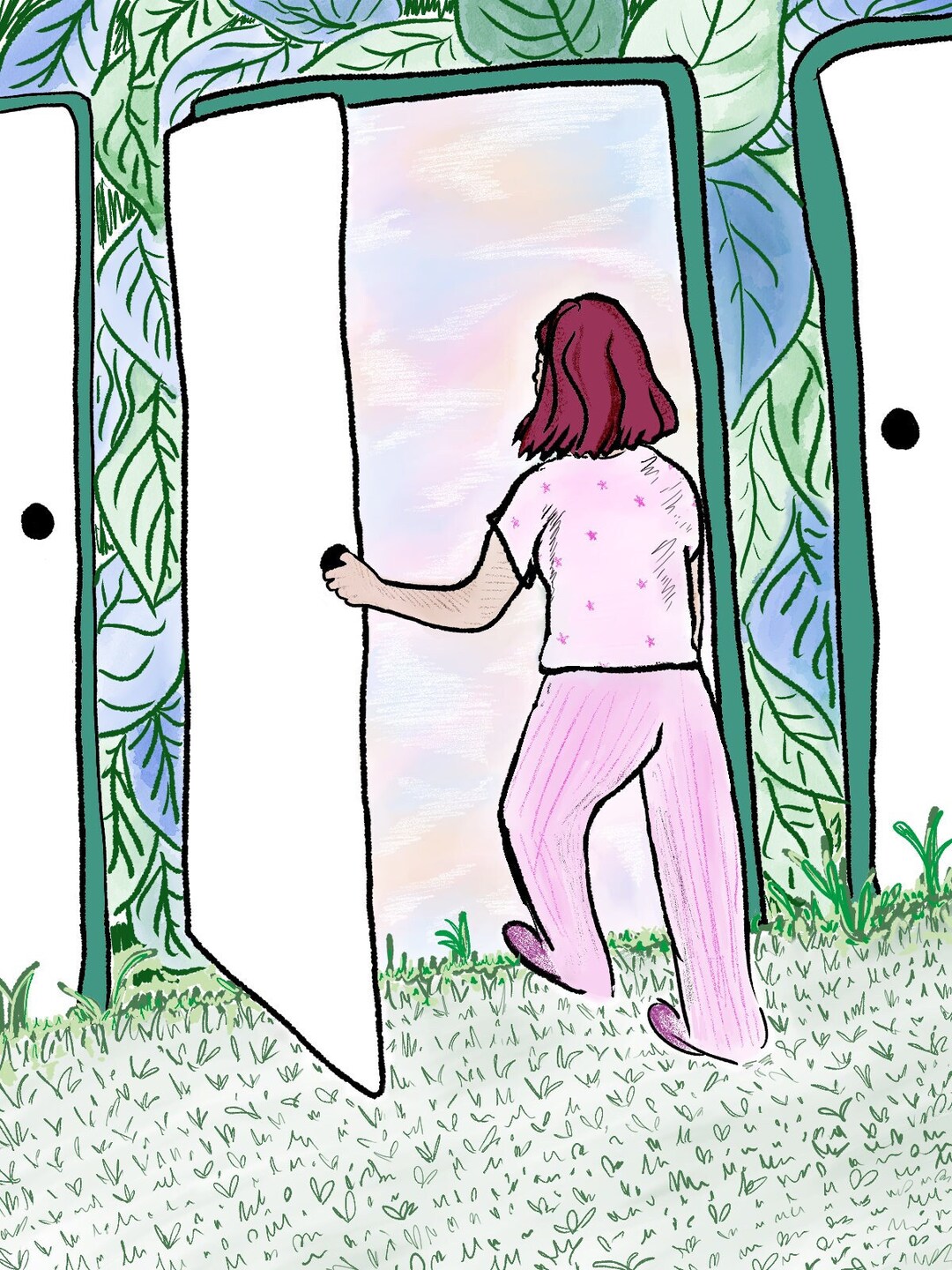 Dawn Door A4 Print - Etsy