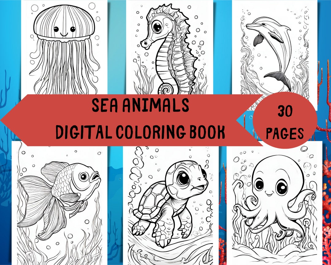 Sea Animal Coloring Pages Printable Animals Coloring Pages for Kids 30 ...