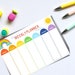Kids Weekly Planner, Rainbow Daily Planner, Homeschool Planner, Kids ...