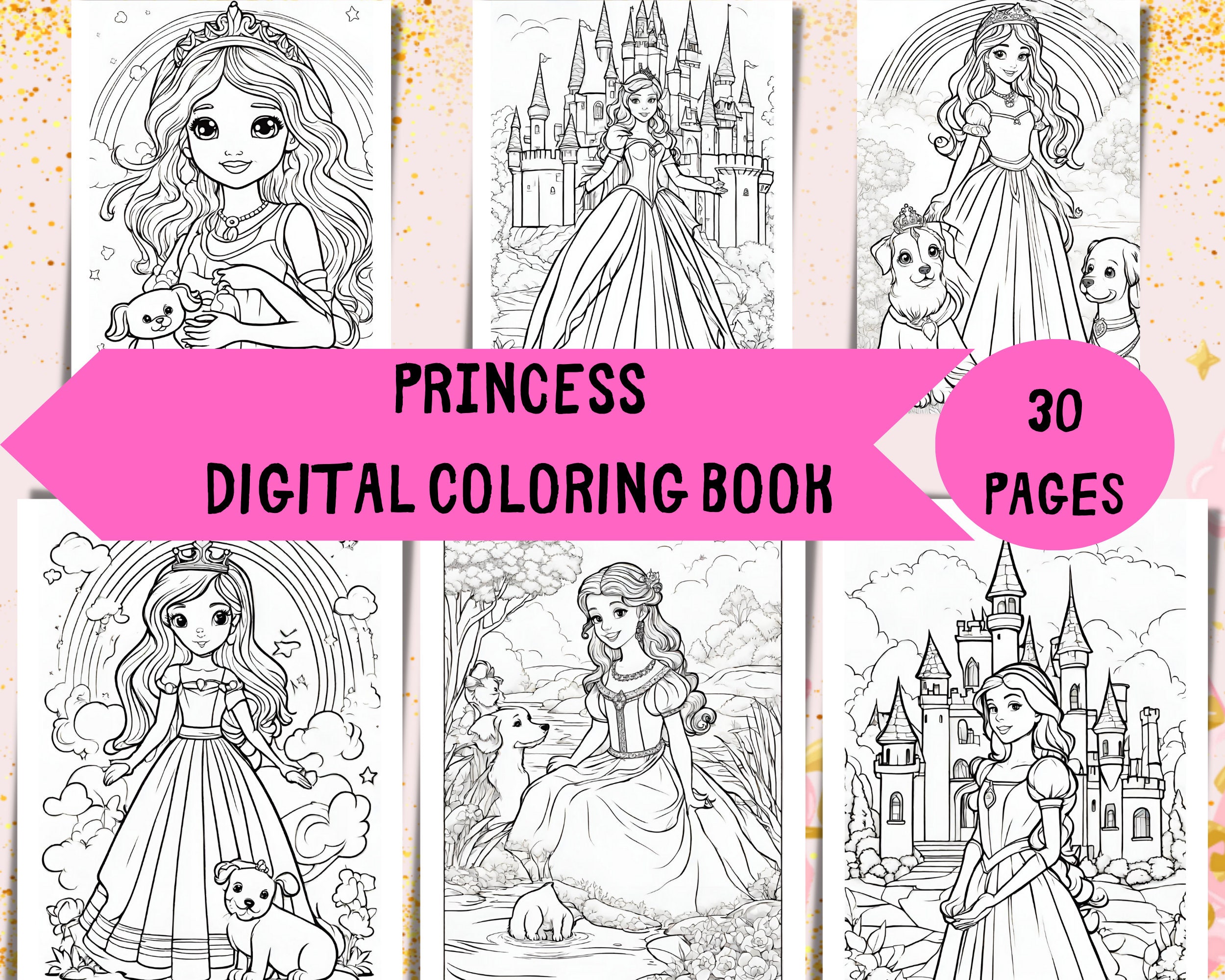 Princess Coloring Page Printable Coloring Pages for Kids Woman Coloring ...