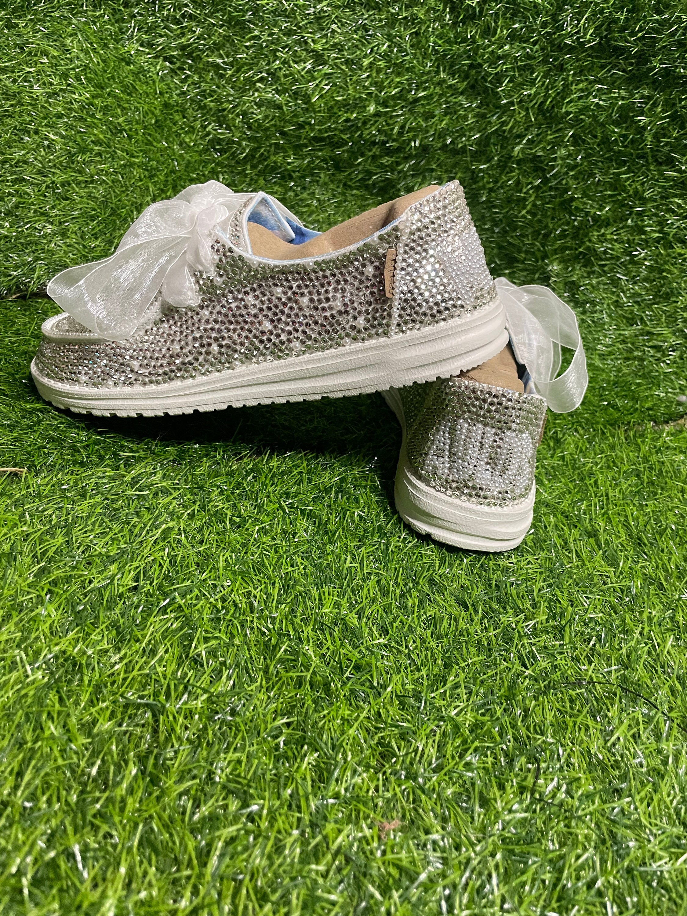 Rhinestone Wedding Hey Dude Bridal Reception Shoes - Etsy