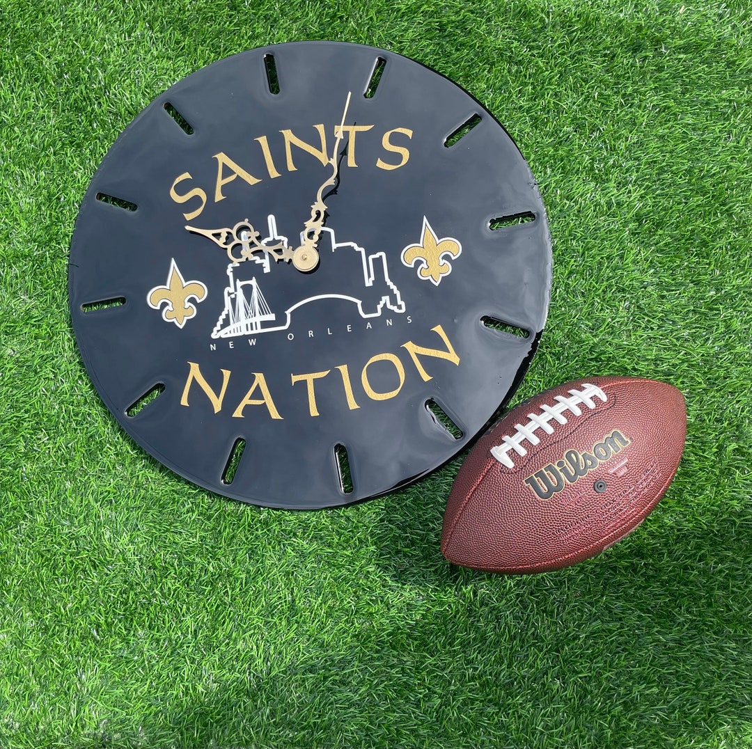 Resin Clocks Saints Clock Home Decor Nola Clock Sports Teams Clock - Etsy