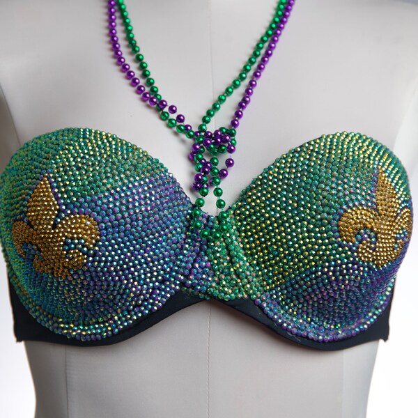Rhinestone Bra - Etsy