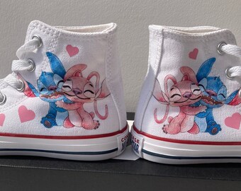 Stitch and Angel Custom Converse - Etsy