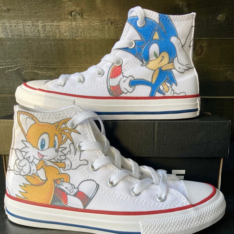 Sonic the Hedgehog Sneakers - Etsy