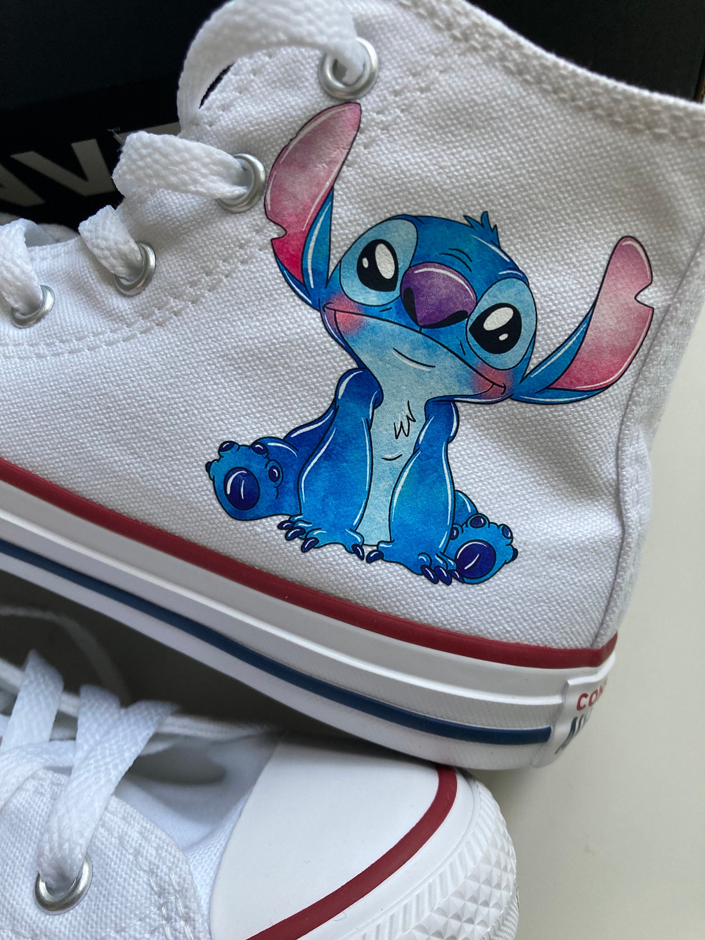 Adult Stitch Custom Converse, Stitch Shoe, Custom Shoe, Stitch Converse ...
