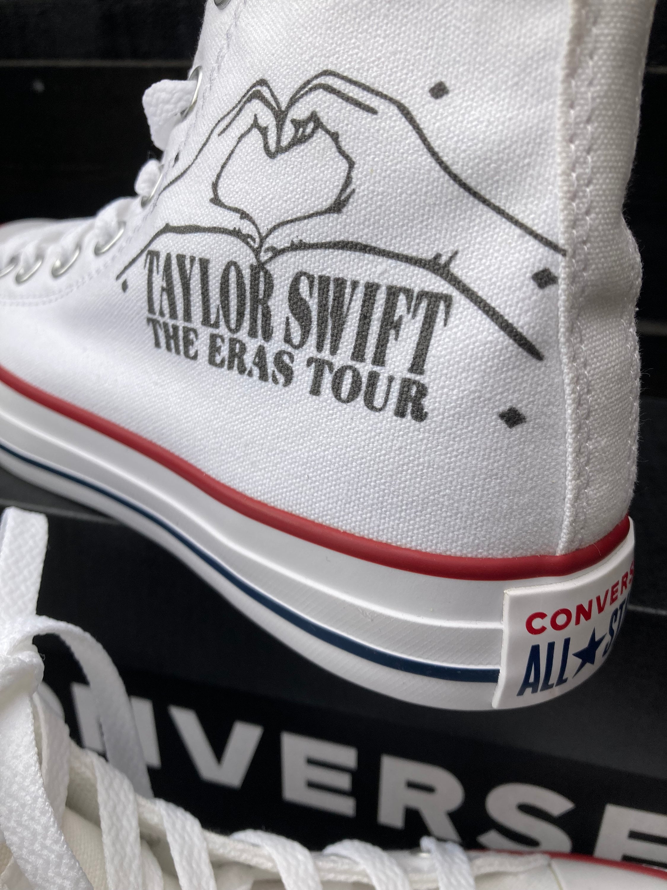 Taylor Swift Converse High Tops, Eras Tour Sneakers, Swiftie Converse ...