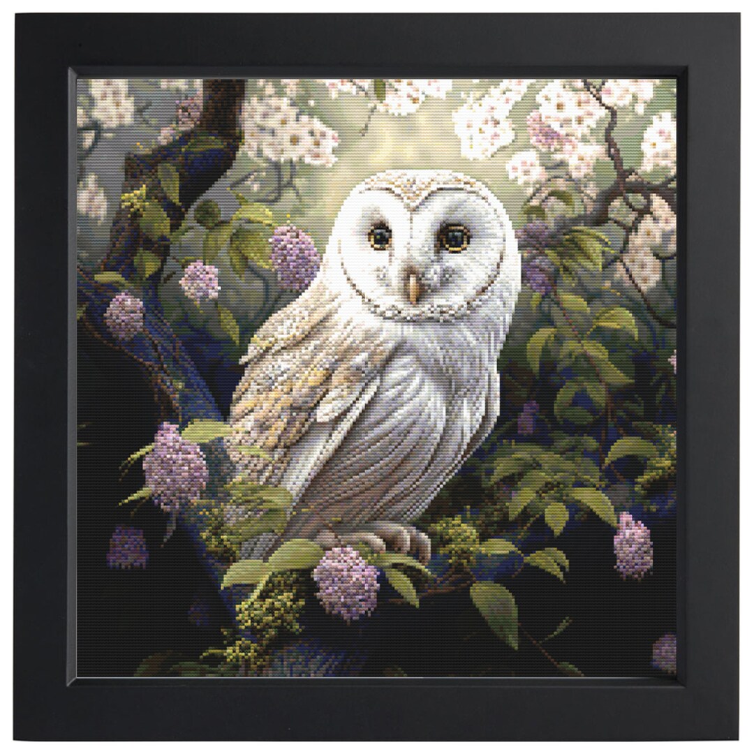 Spring Owl Cross Stitch Pattern, Counted Cross Stitch, Owl Gift, PDF ...