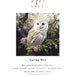 Spring Owl Cross Stitch Pattern, Counted Cross Stitch, Owl Gift, PDF ...