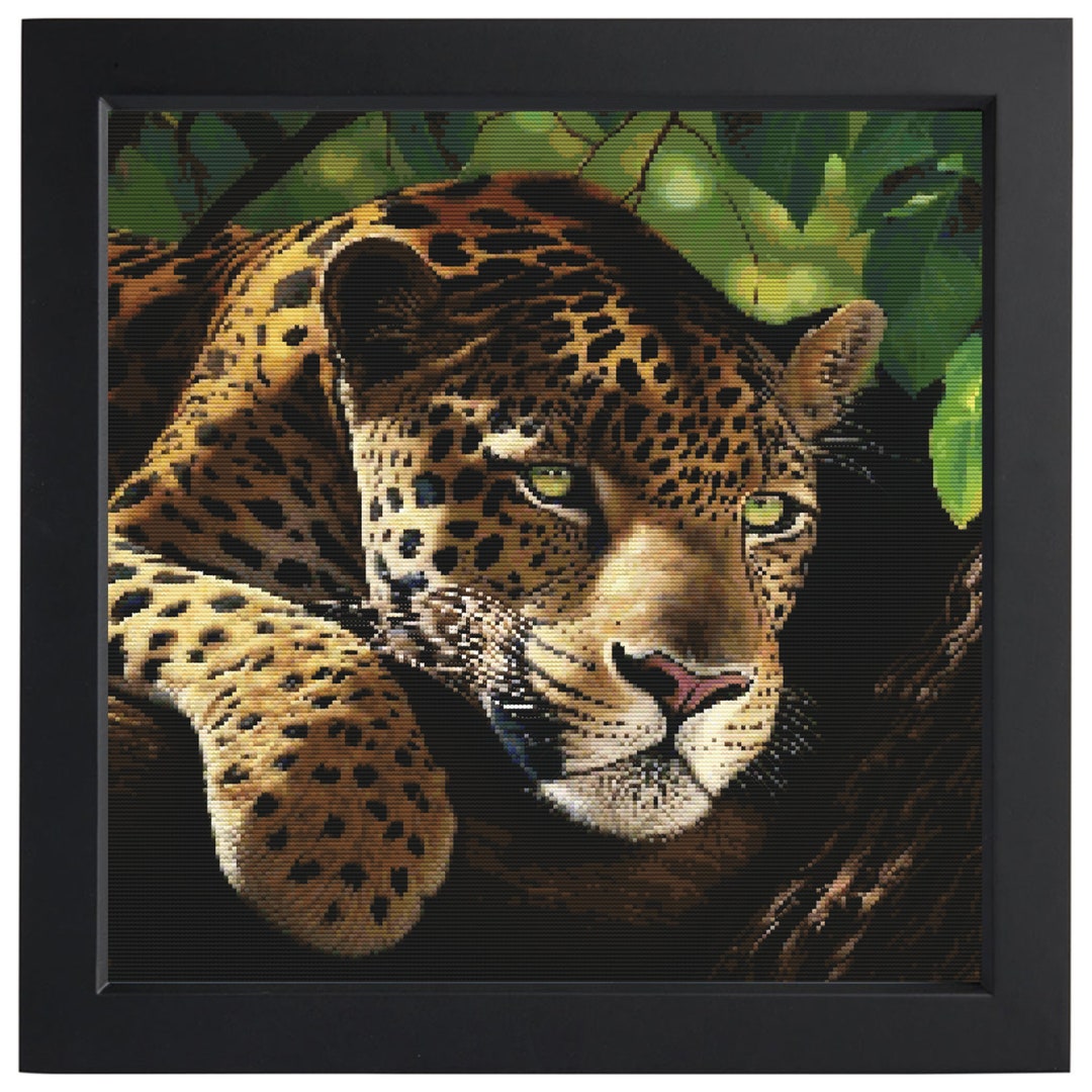 Leopard Cross Stitch Pattern, Counted Cross Stitch, Leopard Gift, PDF ...