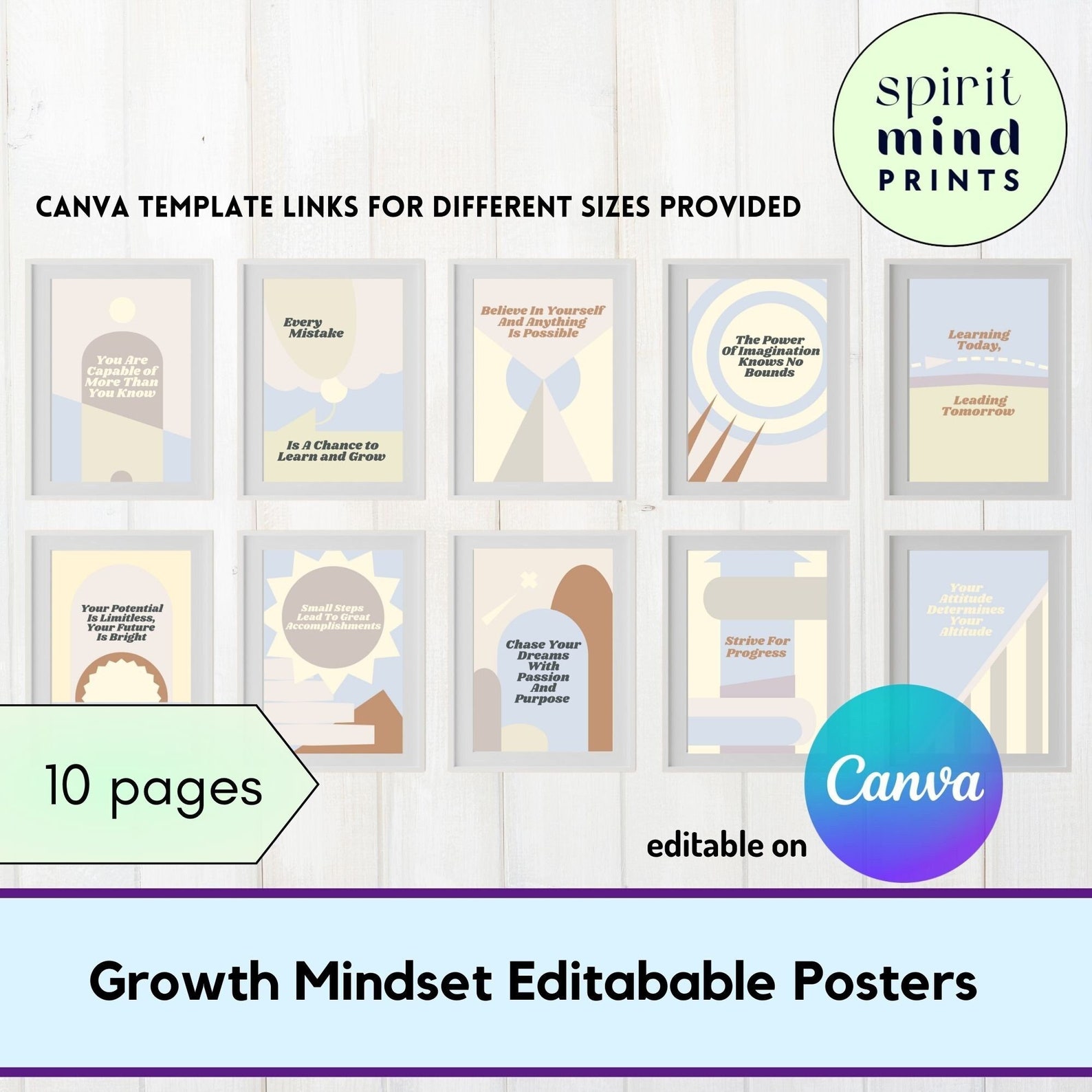 Inspirational Wall Art for Classroom | Wall Art Prints Trendy Set ...