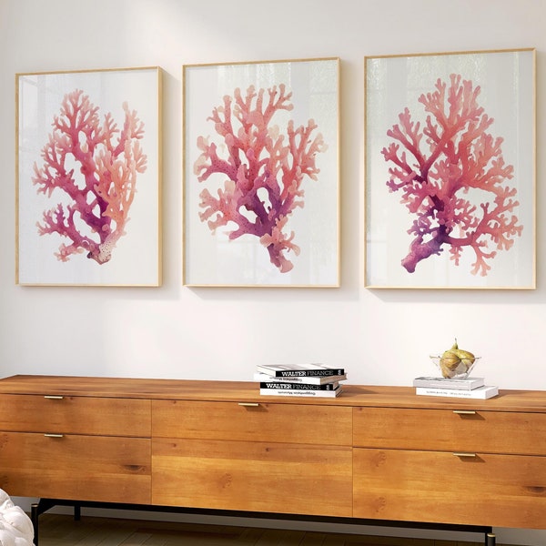 Coral Watercolor - Etsy