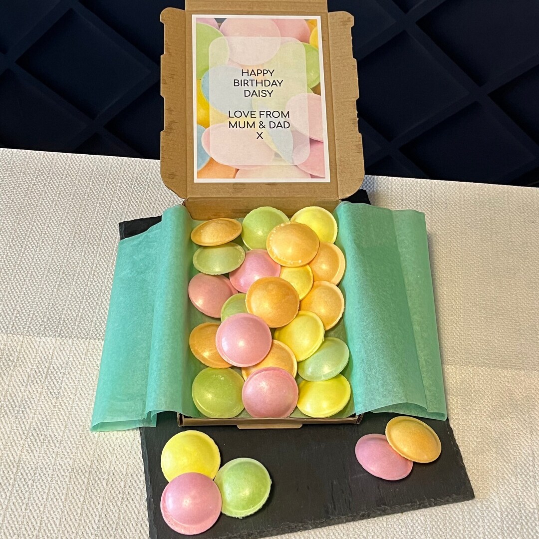 Letterbox Sweets Gift Flying Saucers Gift Box Personalised - Etsy