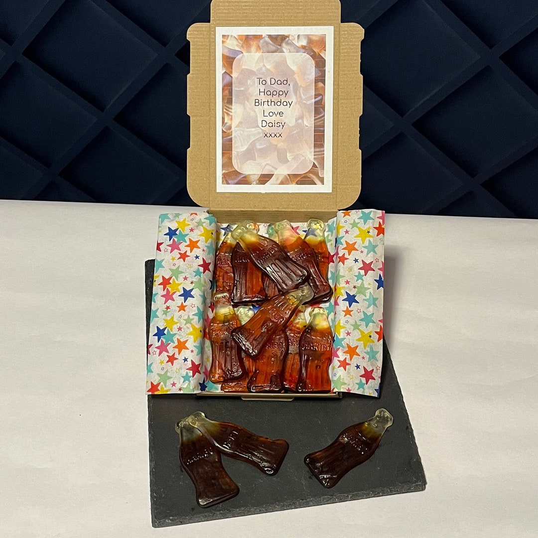 Letterbox Sweets Gift- Haribo Giant Happy Cola Bottles Gift Box ...