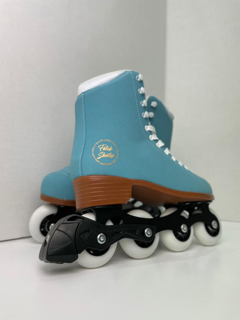 Blue In-line Roller Skates Stylish Womens Ladies Kids Girls Blades Gift ...