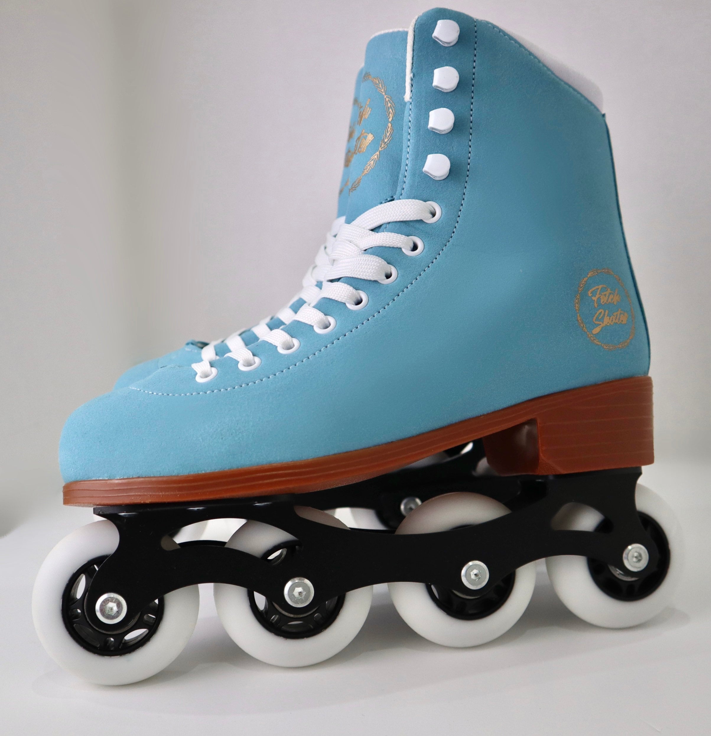 Blue In-line Roller Skates Stylish Womens Ladies Kids Girls Blades Gift ...