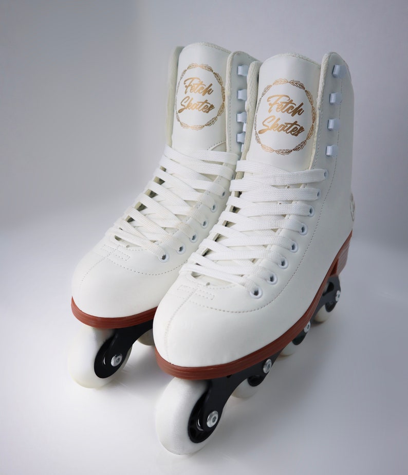 White In-line Roller Skates Stylish Womens Ladies Kids Girls Blades ...
