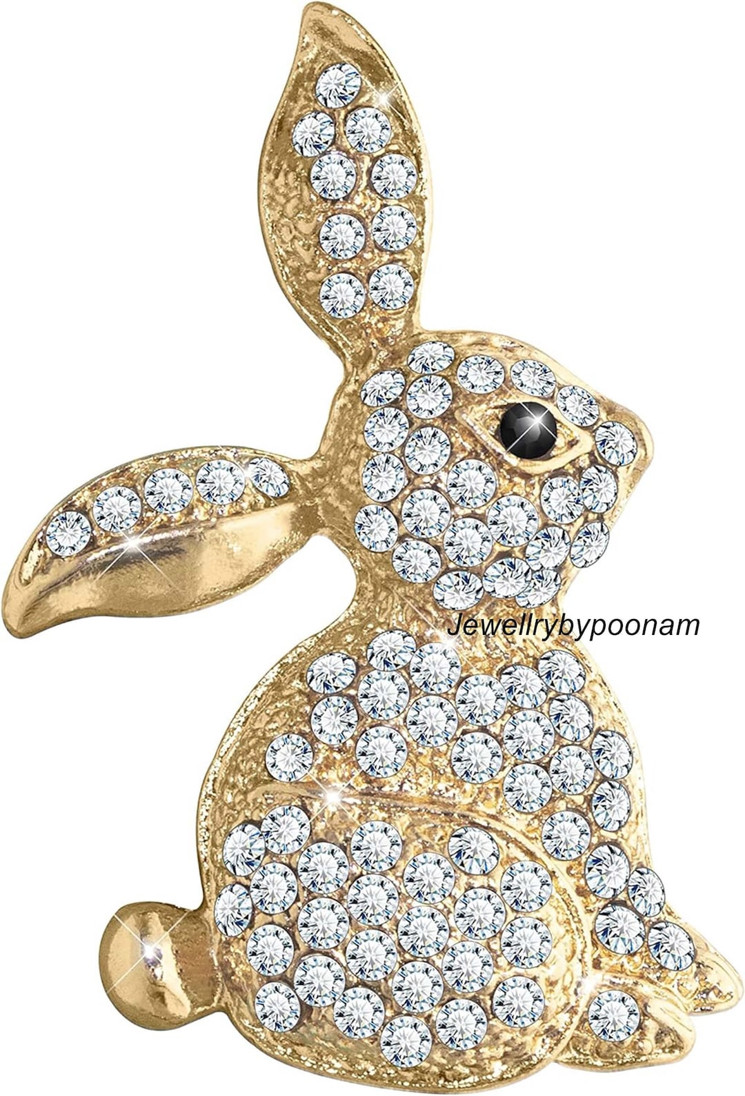 Buy Genuine Diamond and Ruby Bunny, Easter Rabbit Diamond Jewelry ...