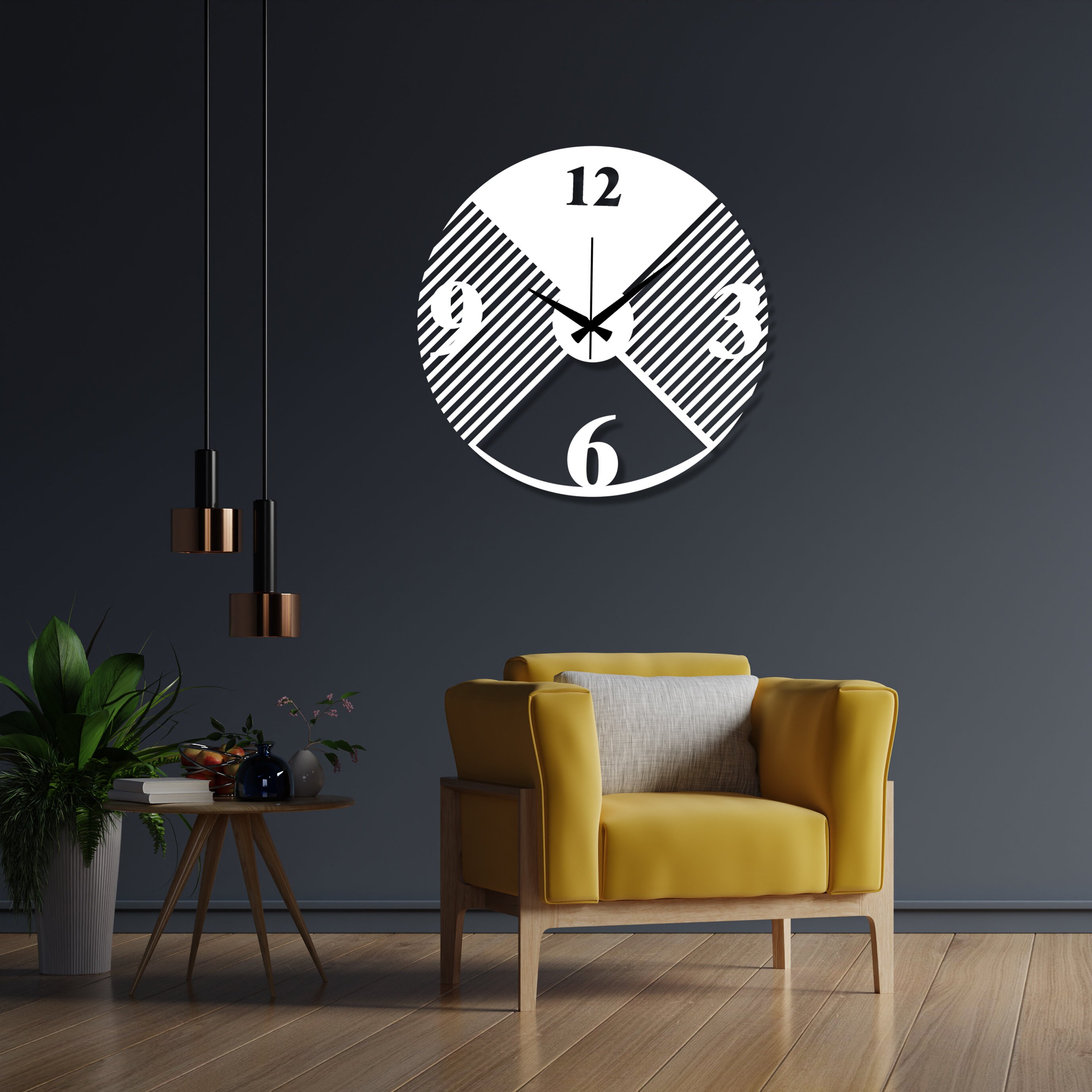 Modern, Metal Wall Clock, Wall Decor , Home Decor, Oficce Dekor ...