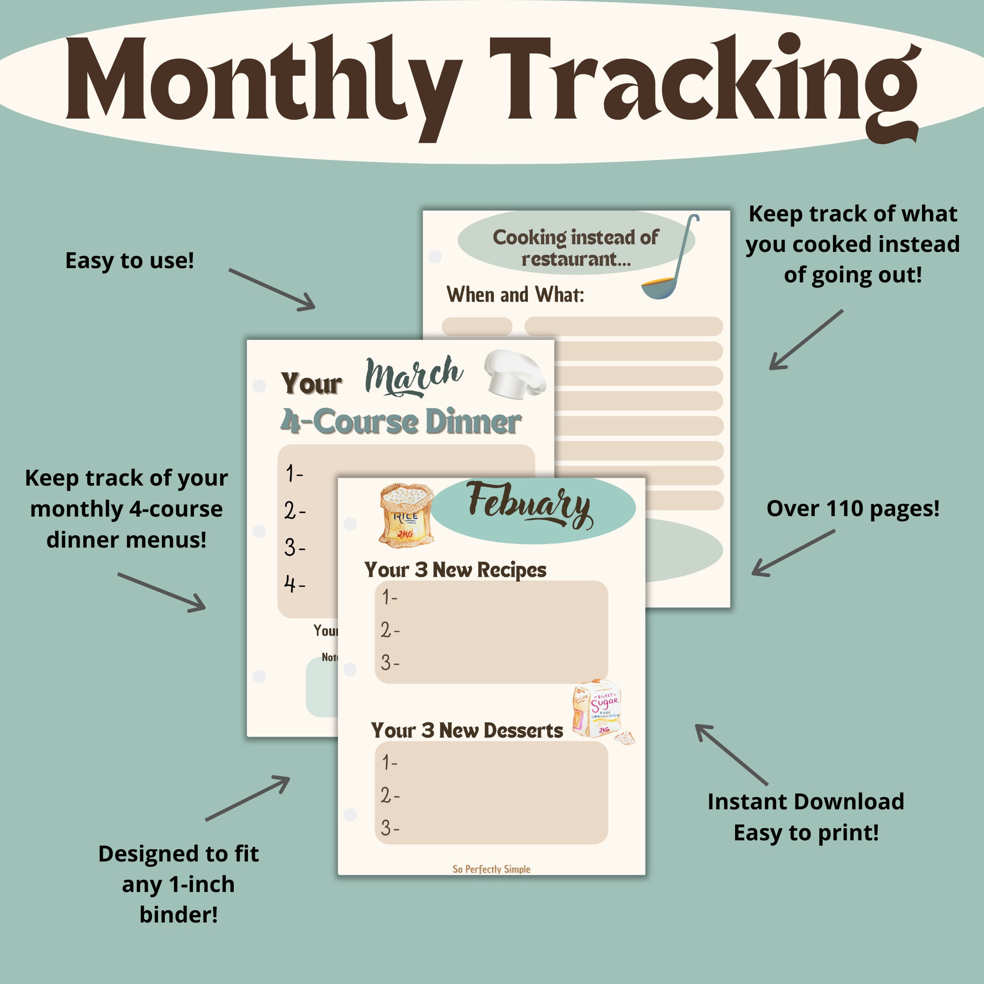 Cooking & Baking Bullet Journal. One Year of Cooking and Baking ...