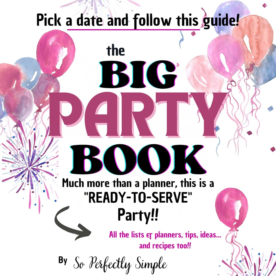 The Big Party Book / A Ready-to Serve Party! - Etsy