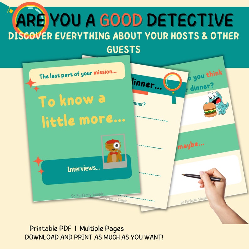 The Are You A Good Detective Activity Sheets Printable - Etsy