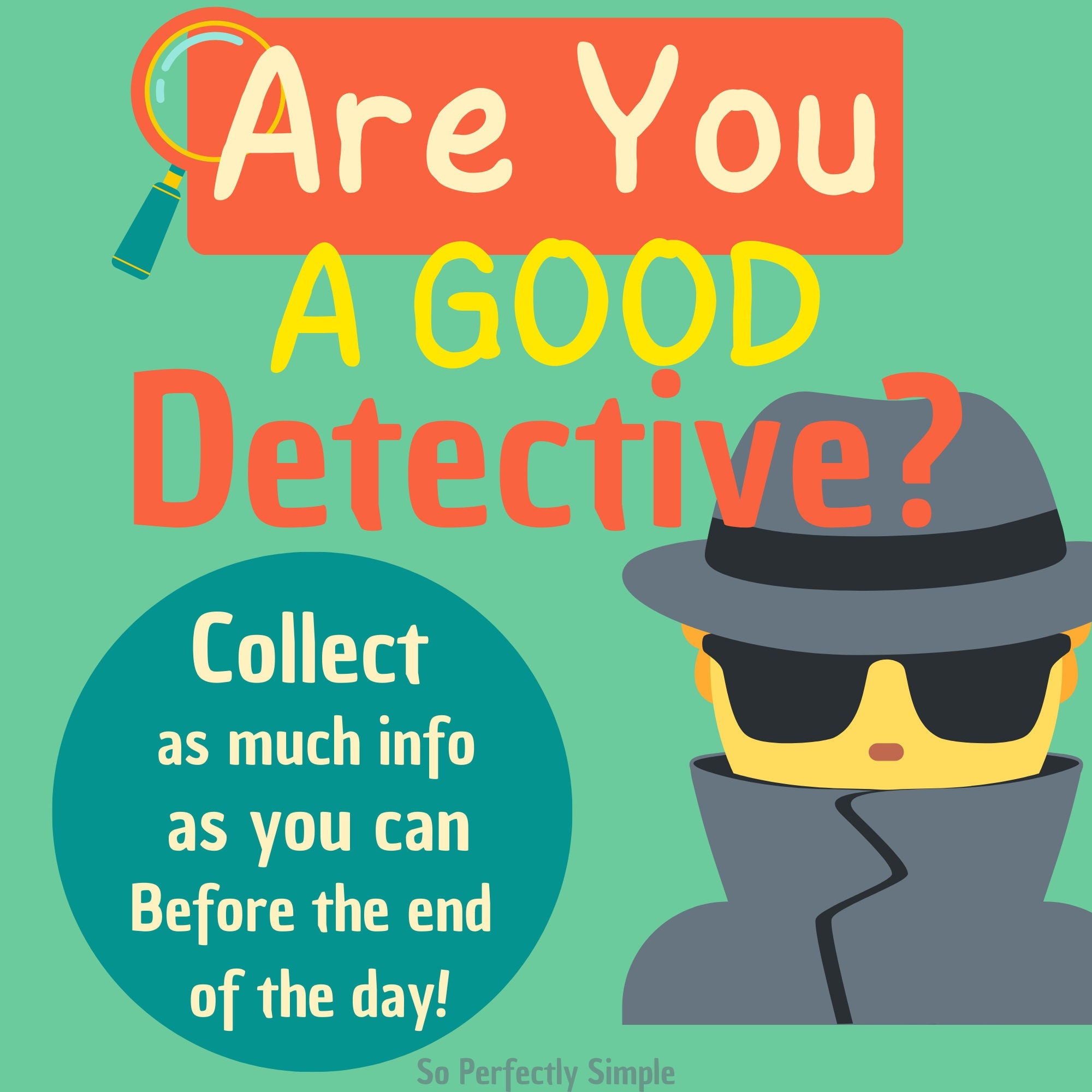 The Are You A Good Detective Activity Sheets Printable - Etsy