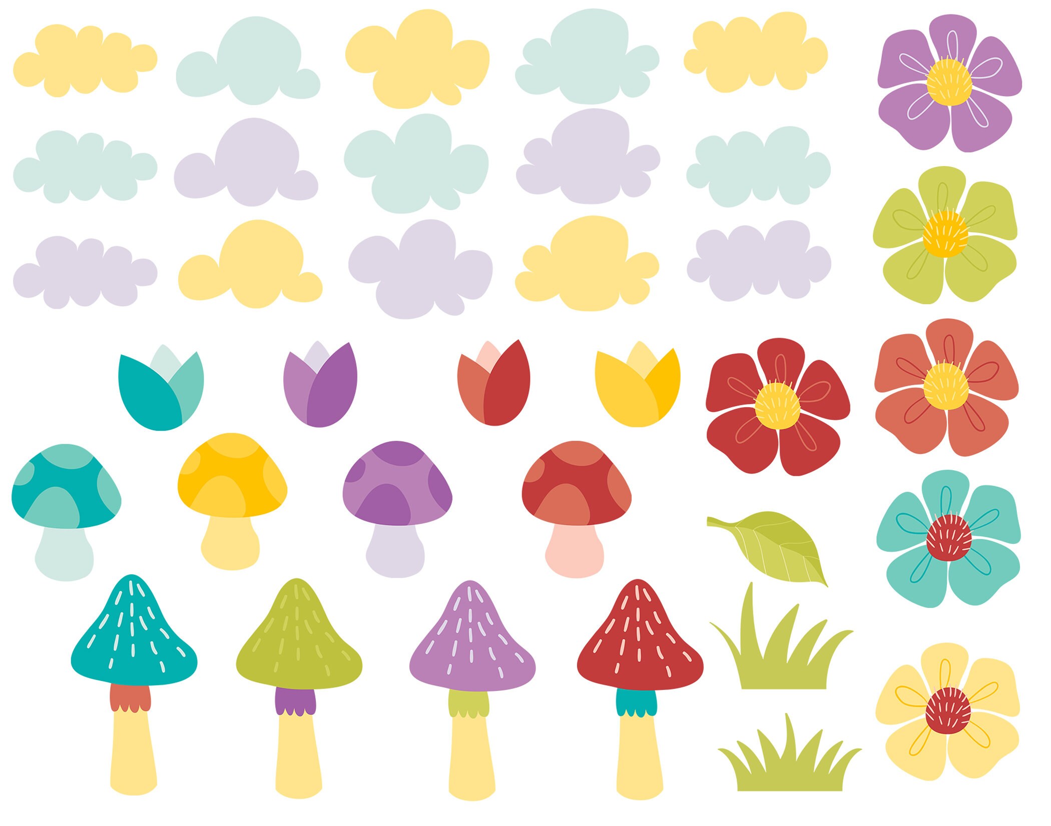 Bugs Clipart, 70 Bugs Elements, Ant, Bee, Ladybug, Butterfly, Spider ...