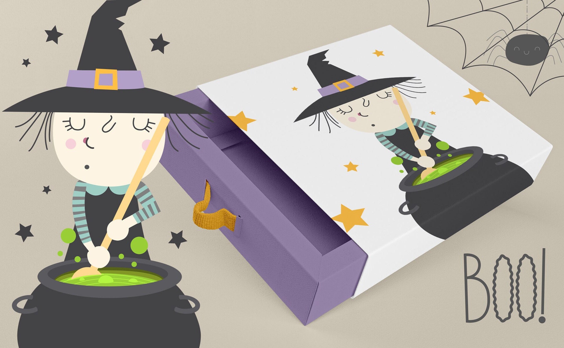 Halloween Clipart, 85 Halloween Elements, Ghost Witch Pumpkin Cat ...
