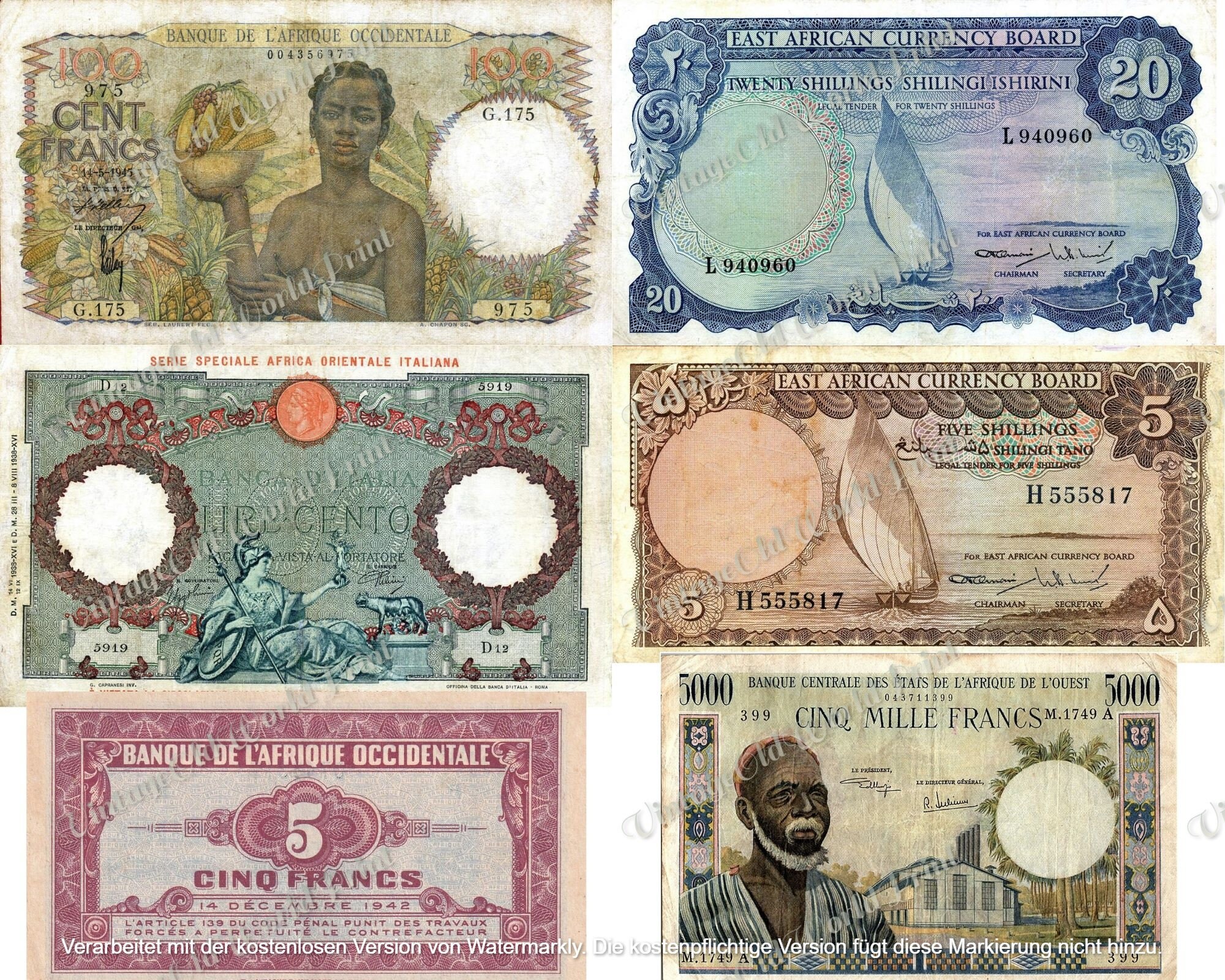 African Vintage Money 46 Files Digital JPG Format , Clip-art Images ...