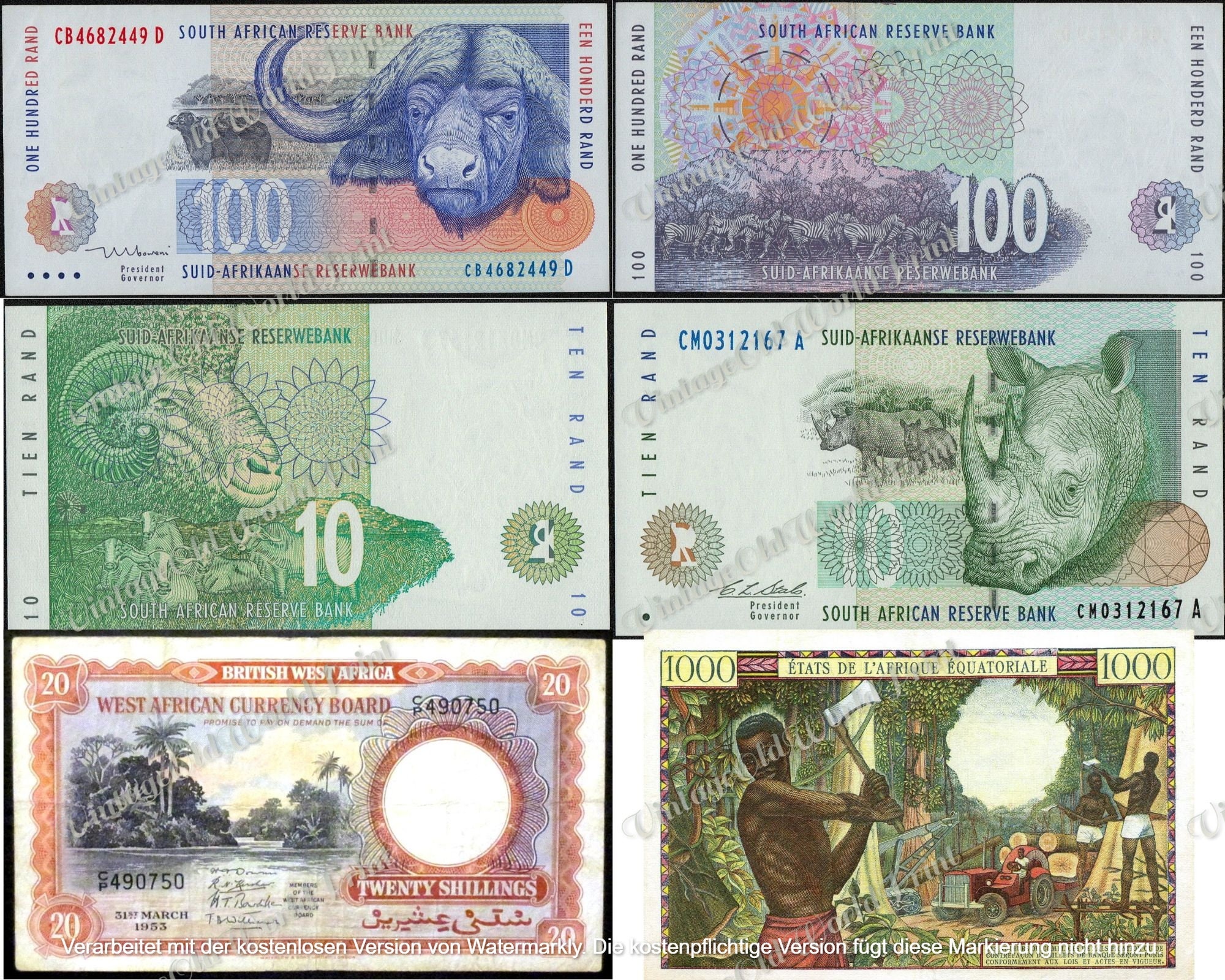 African Vintage Money 46 Files Digital JPG Format , Clip-art Images ...