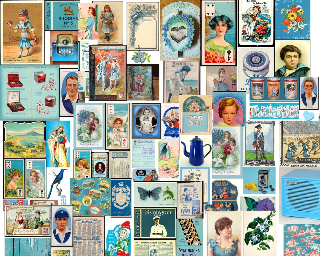 Antique Digital Clip Art Images Vintage Advertising Nostalgia In Blue 70 Images Printable Junk